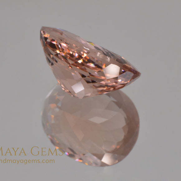 Luxury Pink Morganite – 13.73 ct Oval Cut | MdMaya Gems