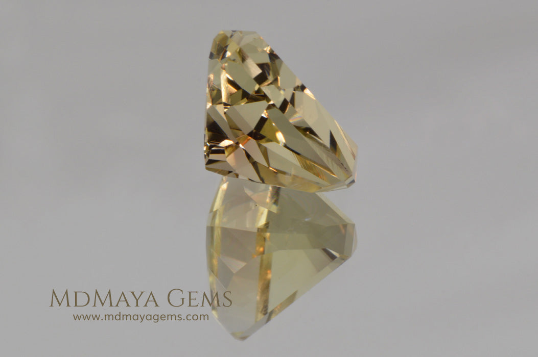 Yellow Oregon Sunstone – 4.79 ct Fancy Cut Natural Gem – MdMaya Gems