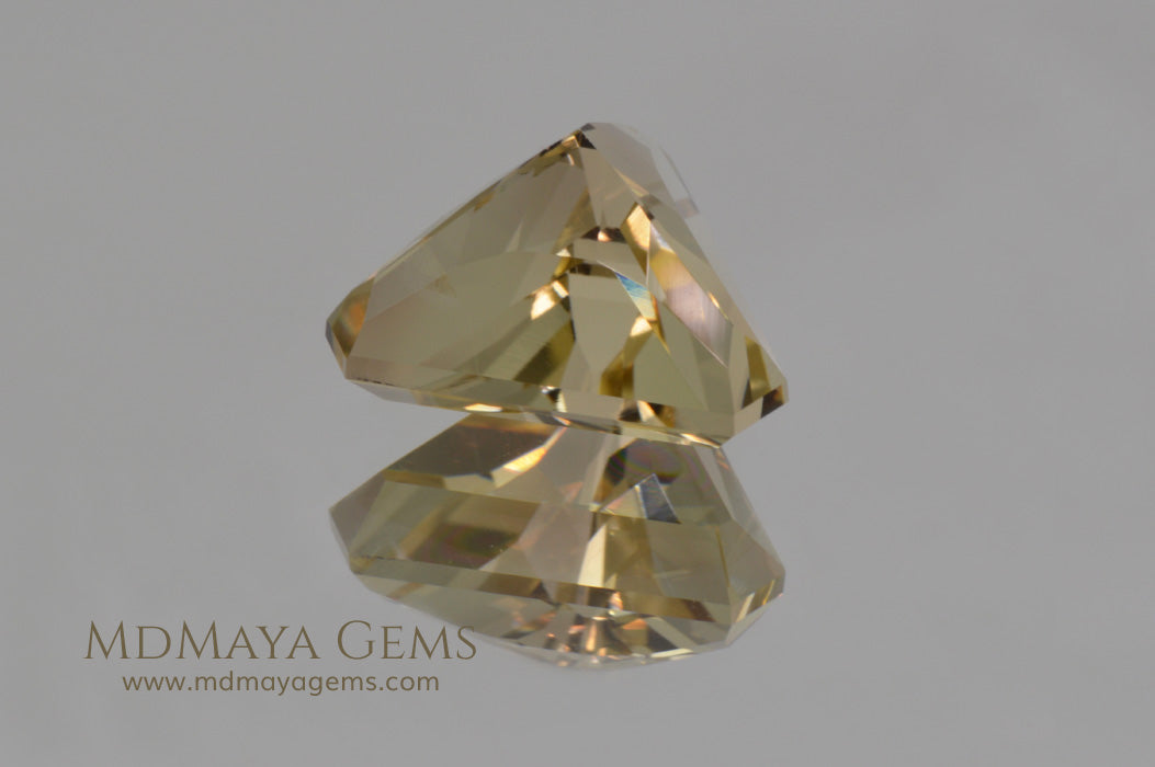 Yellow Oregon Sunstone – 4.79 ct Fancy Cut Natural Gem – MdMaya Gems