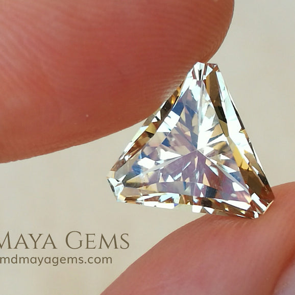 Yellow Oregon Sunstone – 4.79 ct Fancy Cut Natural Gem – MdMaya Gems