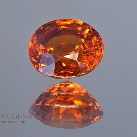 5.26 ct Orange Spessartite Garnet – Unheated, Vivid Color, Very Good ...