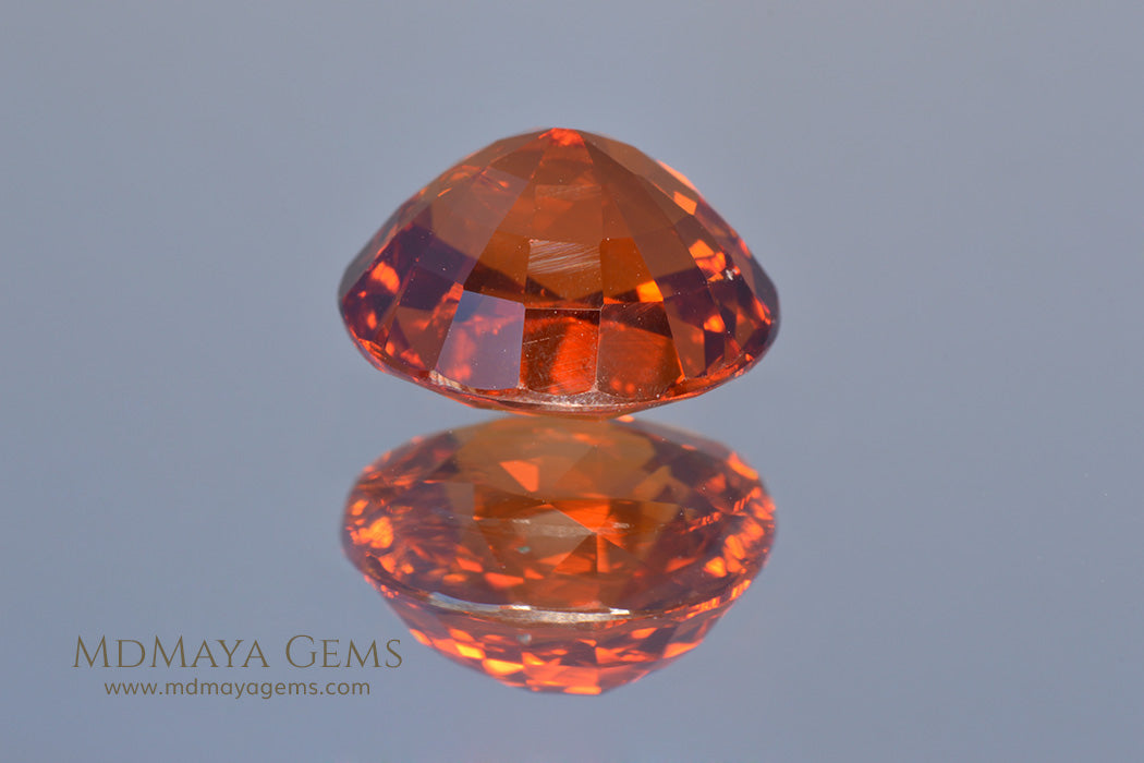 5.26 ct Orange Spessartite Garnet – Unheated, Vivid Color, Very Good ...