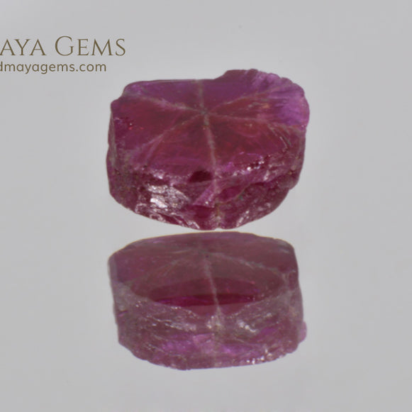 Trapiche Ruby 1.50 ct – Untreated Burmese Gem with Star Pattern – MdMaya Gems