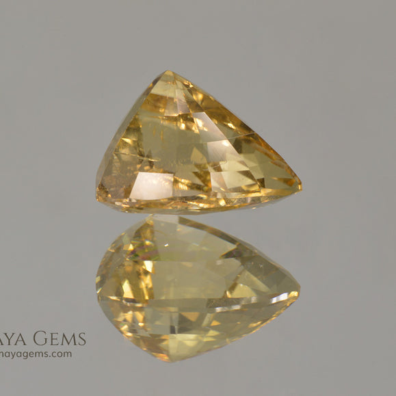 Yellow Tourmaline 2.03 ct – Vivid Trillion Cut from Mozambique – MdMaya ...