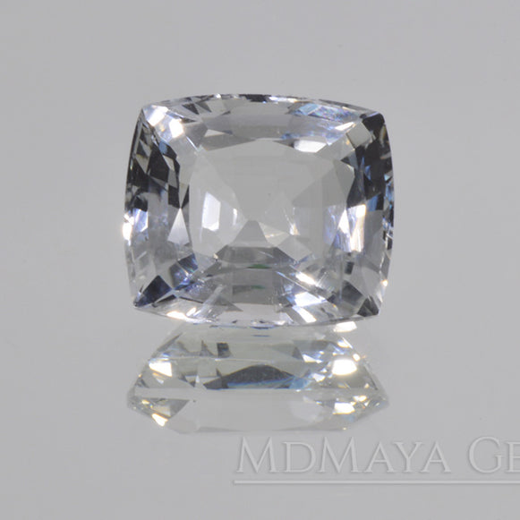White Topaz 11.13 ct – Cushion Cut Gem for Fine Jewelry – MdMaya Gems